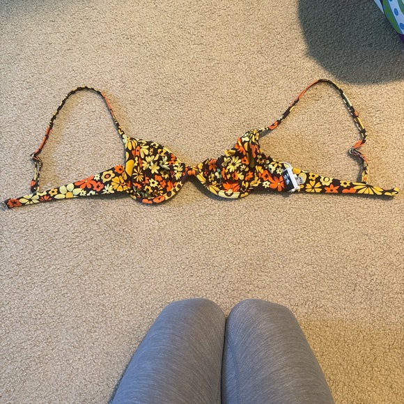 Princess Polly | Swim | Princess Polly Brown And Orange Floral Bikini ...